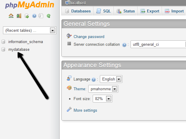 How To Create A Mysql Database With Phpmyadmin Webvault Help Centre